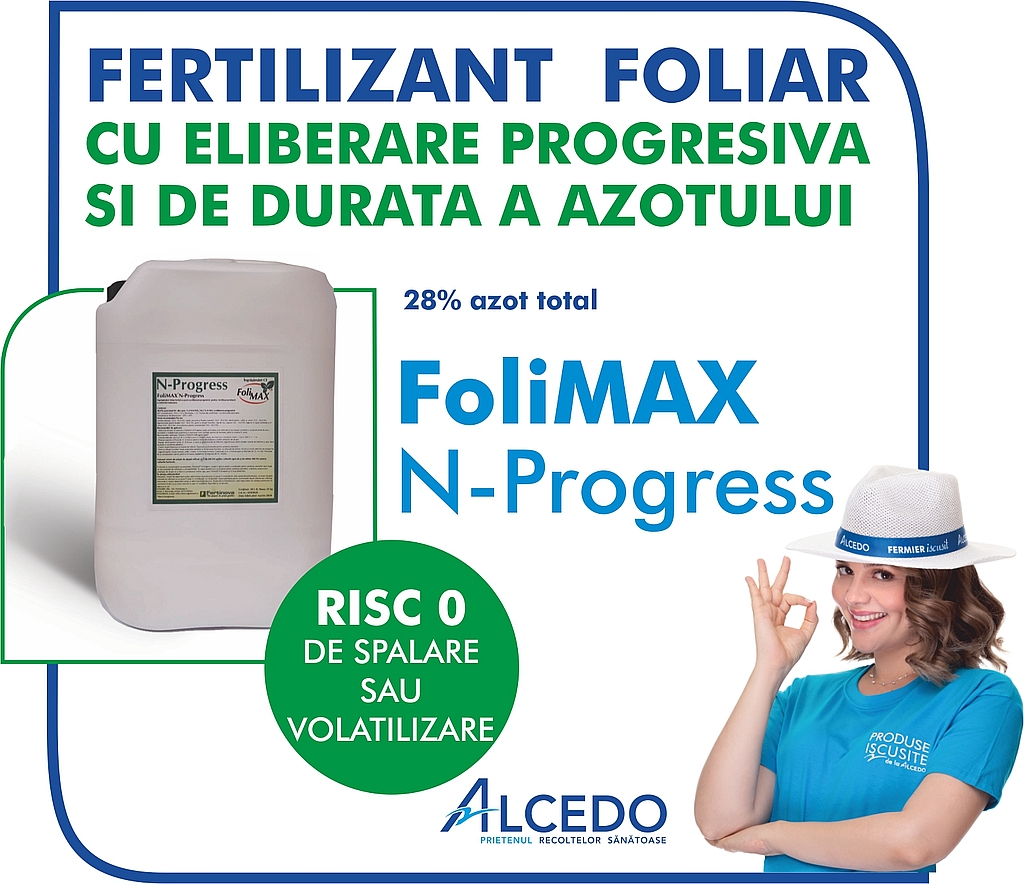 Alege FoliMAX N-Progress, un ingrasamant foliar lichid cu azot cu ...